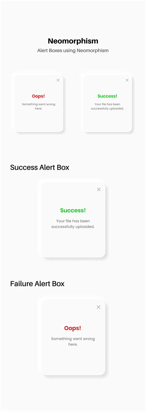Alert Box Ui Neomorphism Behance
