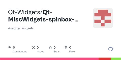 Github Qt Widgets Qt Miscwidgets Spinbox Combobox Slider Assorted