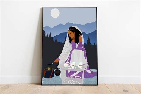 Eritrean Wall Art Modern Wall Decor Eritrean Woman Eritrea Art Eritrean Woman With Coffee