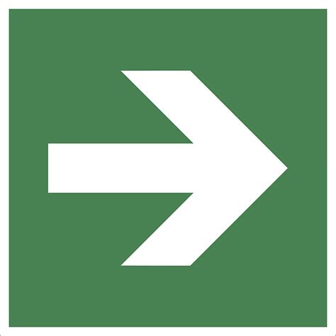 Emergency Exit Signs Arrow Pointing Straight Ahead Only In Combination With Emergency Sign