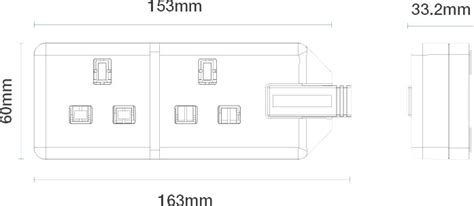 Bg Masterplug Els132b 13a Heavy Duty Trailing 2 Gang Socket Rewire Extension Socket
