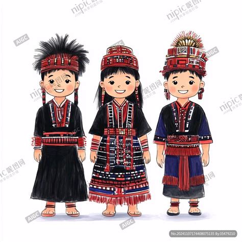 Ai创作图q版瑶族 阿昌族男孩女孩 Q版毛南族 卡通拉祜族男女 Q版高山族 卡通瑶族人 瑶族插画人物 卡通毛南族男女 高山族插画人物 卡通黎族男女 卡通基诺族男女 Q版拉祜族 Q版仫佬族男孩