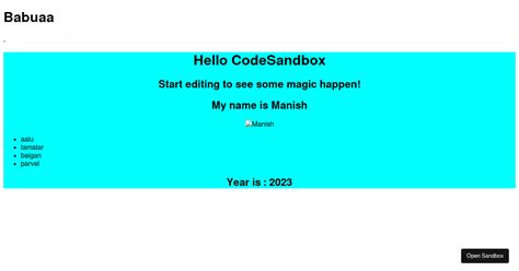 react codesandbox