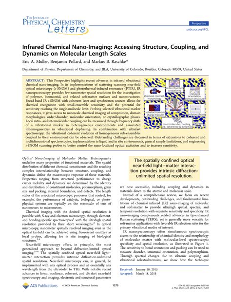 Pdf Nano Spectroscopic Imaging Of Intermolecular Structure Coupling