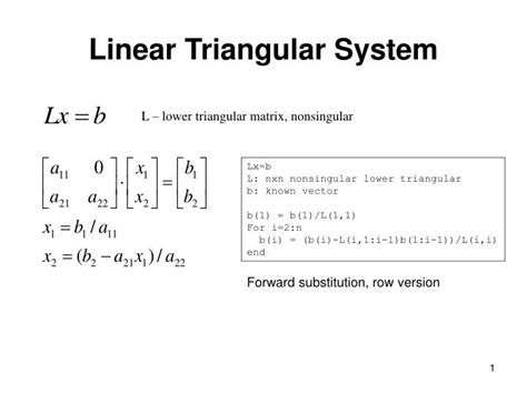 PPT Linear Triangular System PowerPoint Presentation Free Download ID 3218797
