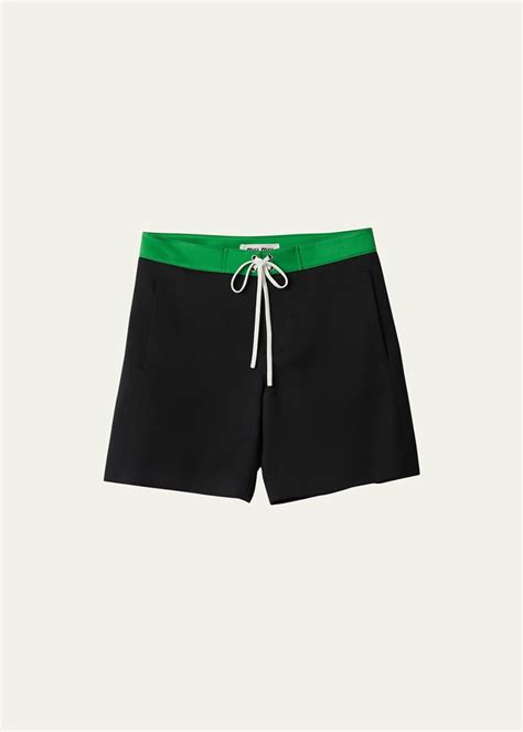 Miu Miu Colorblock Drawstring Low Rise Shorts Bergdorf Goodman
