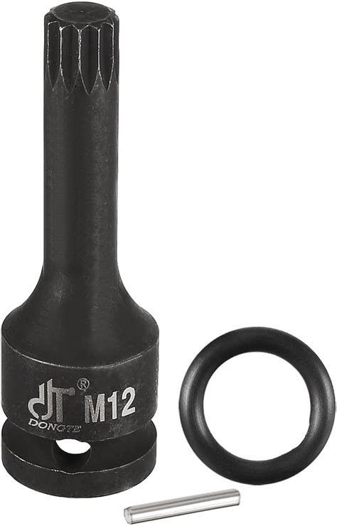 Uxcell 1 2 Drive X M12 12mm Impact Triple Square Spline Bit Socket Metric 3