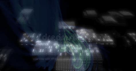 Digital Data And Binary Code Animation Over Abstract Dark Background Stock Video Video Of