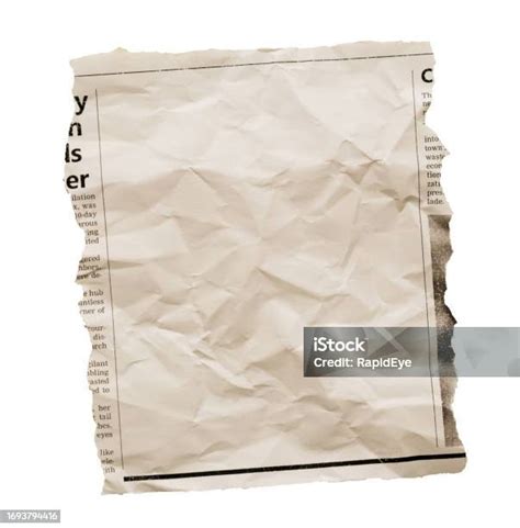 사본을 위한 빈 공간이 있는 구겨진 신문 스크랩 신문에 대한 스톡 사진 및 기타 이미지 신문 종이 오래된 Istock