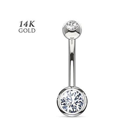Piercing Banana Belly Button With Crystal Flower Atelier Yuwaciaojp