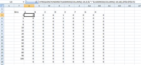Excel 2016 Frequency Formula Data Array Move By One Row Stack