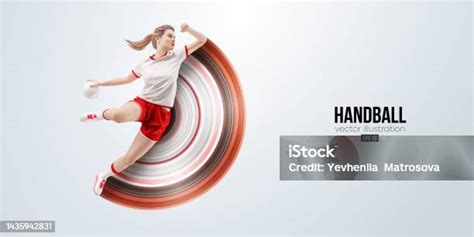 흰색 배경에 핸드볼 선수의 현실적인 실루엣 핸드볼 선수 남자는 공을 던집니다 벡터 일러스트 레이 션 핸드볼 팀 스포츠에 대한 스톡 벡터 아트 및 기타 이미지 Istock