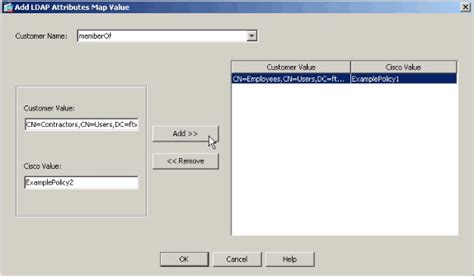 PIX ASA Use LDAP Authentication To Assign A Group Policy At Login Cisco