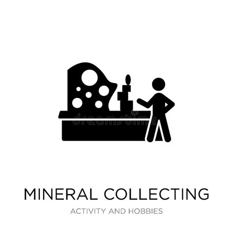 Mineral Collecting Icon Trendy Modern Flat Linear Vector Mineral Collecting Icon On White