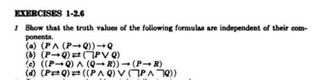 Exercises 1 26 1 Show That The Truth Values Of The Following Formulas Ar