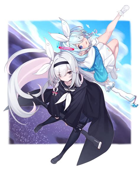 Elomil Blue Archive Arona Blue Archive Plana Blue Archive Angel Gun Pantyhose Seifuku