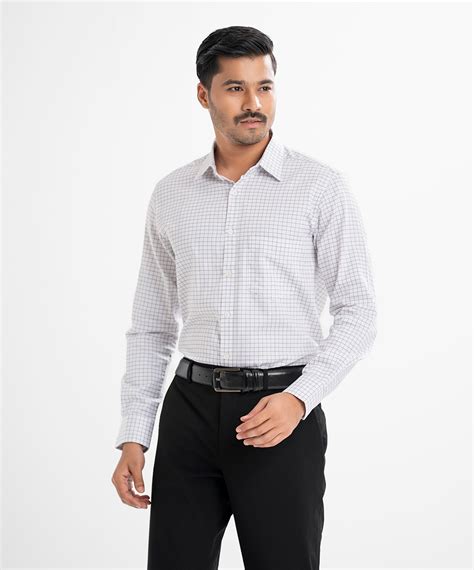 White Cotton Long Sleeve Formal Shirt