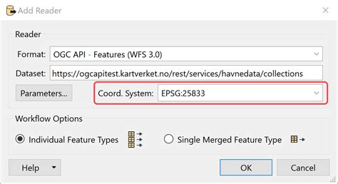How To Choose The Coordinate System In The Ogc Api Feature Reader Community