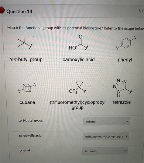 Solved Match The Functional Group With Its Potential