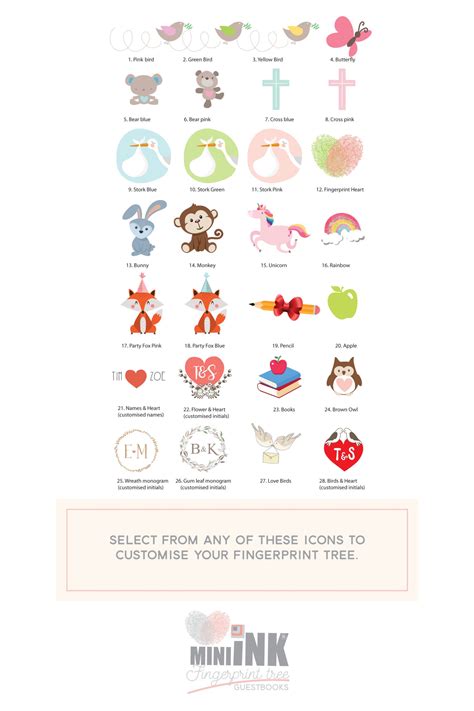 Digital Gender Reveal Fingerprint Tree Guest Book Alternative Etsy