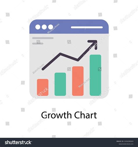Growth Chart Vector Flat Icons Simple Stock Vector Royalty Free
