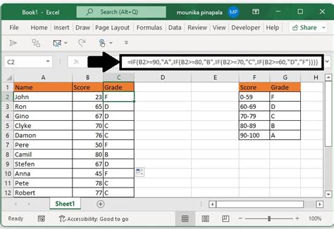 How To Calculate Or Assign Letter Grade In Excel