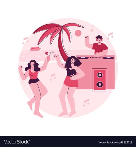 Beach Party Abstract Concept Royalty Free Vector Image