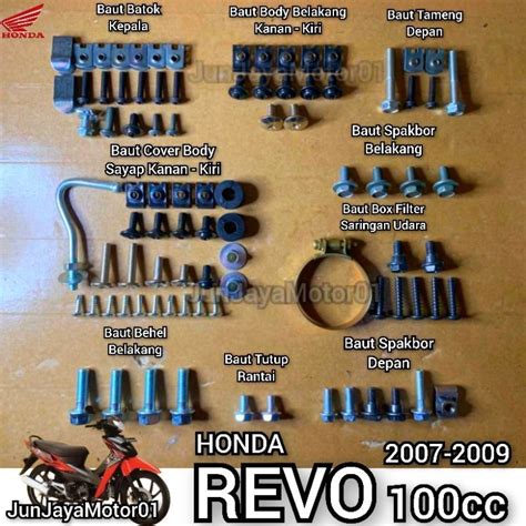 Jual Baut Lengkap Full Set Body Honda Revo Lama Baut Lengkap Fullset Bodi Honda Revo