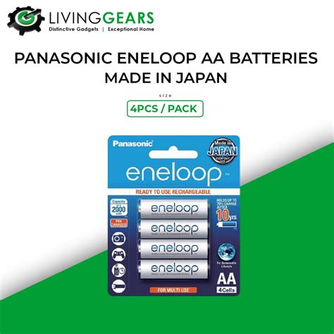 Panasonic Rechargeable Eneloop 4 Pcs Pack Bk 3mcce 4bt Ec Aa Size