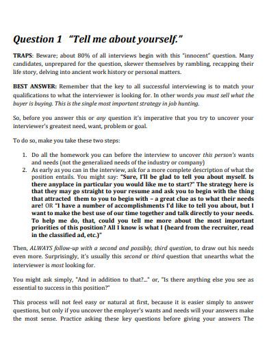 29 Tell Me About Yourself Interview Examples