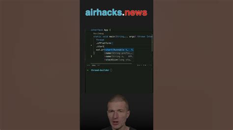Creating A Thread With Builder Java Shorts Coding Airhacks Youtube