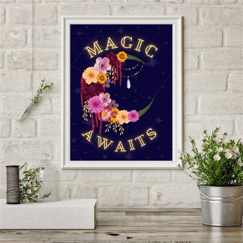 Witchy Wall Decor Printable Poster Witchy Room Decor Celestial Art