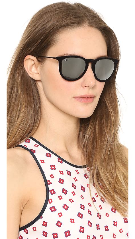 Lyst Ray Ban Erika Velvet Sunglasses Violet In Black