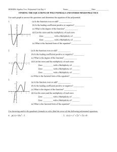 Appearance Of Polynomial Functions