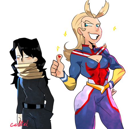 Eraserhead All Might Genderbend Drawing