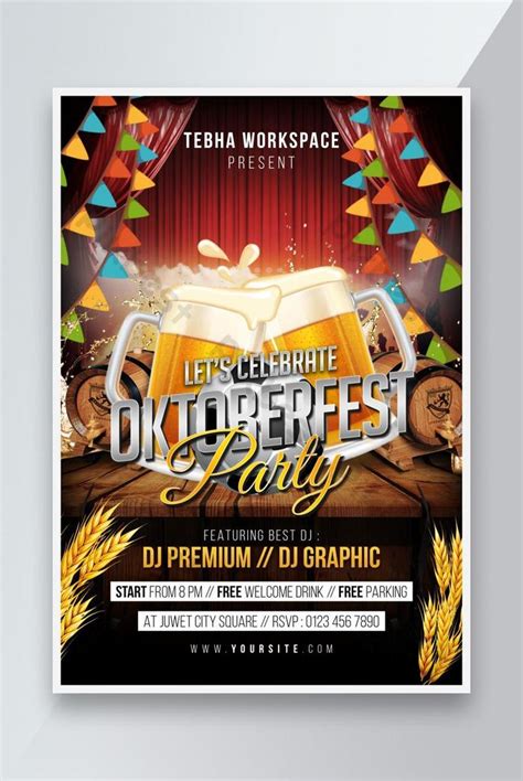 Oktoberfest Party Flyer Or Poster Template Psd Free Download Pikbest