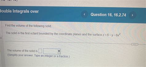 Solved Find The Volume Of The Following Solid The Solid In Chegg