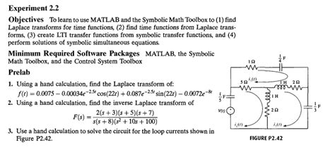 Solved Objectives To Learn To Use MATLAB And The Symbolic Chegg Com