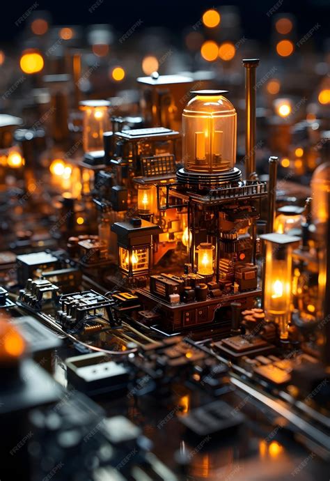 Free Photo 3d Render Circuit Boards
