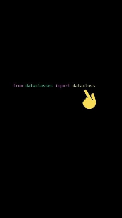 dataclass in python youtube