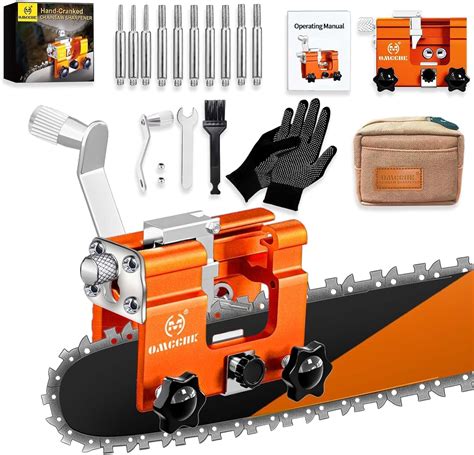 Omcchk Chainsaw Sharpener Jig Chain Saw Sharpener Tool With 10pcs Sharpening Burrs