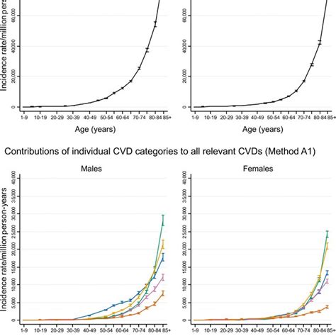 Incidence Rate Of All Relevant Heart Diseases By Age And Sex Method