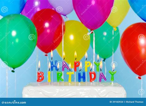 Birthday Cake With Balloons