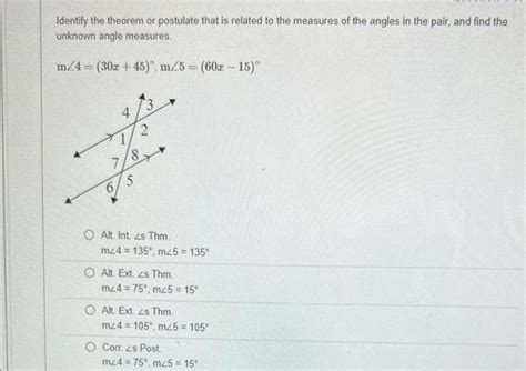 Solved Identify The Theorem Or Postulate That Is Related To Chegg Com