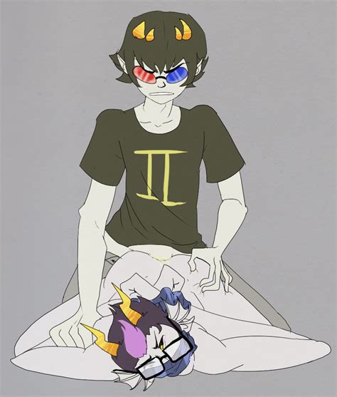 Rule 34 Anal Sex Ass Grab Bound Wrists Eridan Ampora Fin Ears Glasses Grey Background Grey