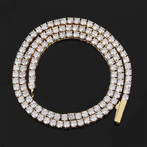 5mm Diamond Tennis Chain Necklace Eseres Jewelry Premium And