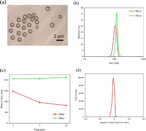 Optical Microscopy Images A And Average Particle Size Measured By Download Scientific Diagram