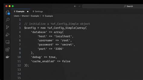 Basic Example Of Yafconfigabstractreadonly In Php