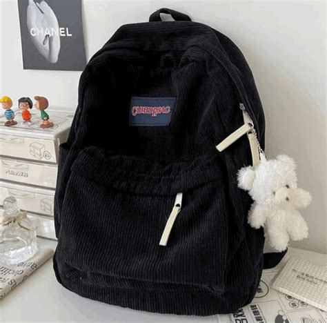 [특가] 코듀로이 포켓 캐주얼 백팩 학생 골덴 가방 에이블리