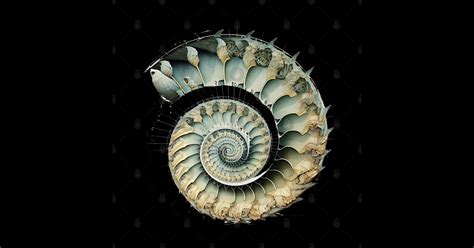 Fibonacci Sequence Fibonacci Shell Art On A Dark Knocked Out Background Fibonacci Sequence